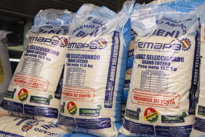 Emapa sube el precio de la arroba de arroz de Bs 50,50 a Bs 70