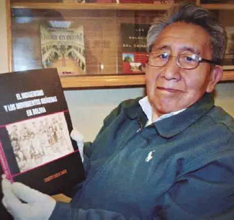 Roberto Choque Canqui en la biblioteca del Bicentenario - La Razón